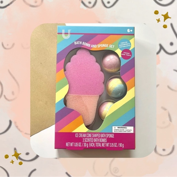 Anthropologie | Bath & Body | Hp Ice Cream Shaped Sponge Strawberry ...